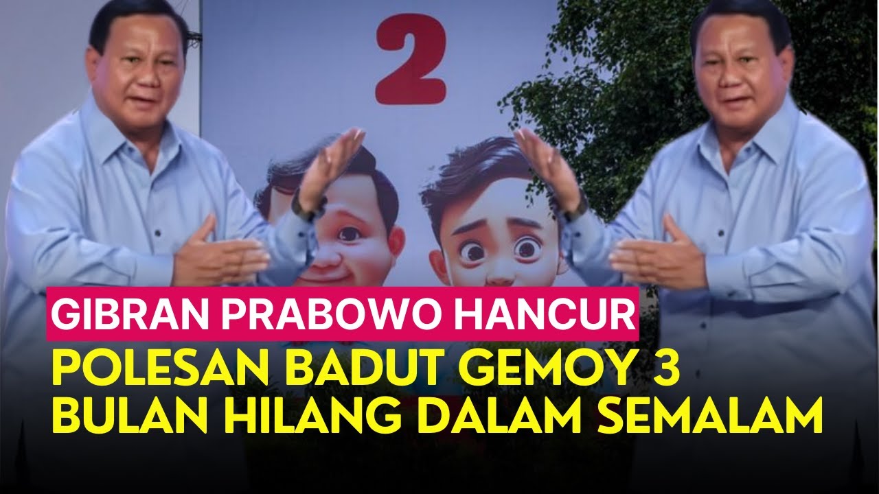 Gibran Prabowo Hancur, Polesan Badut Gemoy 3 Bulan Hilang Dalam Semalam ...
