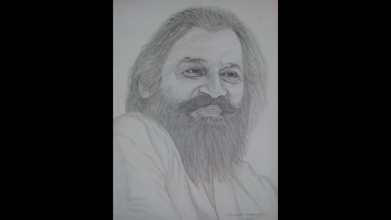 Celebrity Drawing 3 ; K .J. Yesudas ! Sheen Herbert ! Jeeswoolart - YouTube