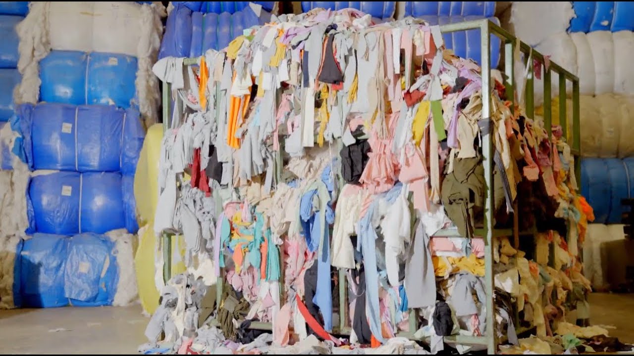 Upcycle T-shirt production waste material - YouTube