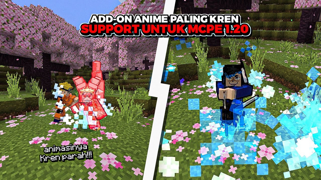 Addon Anime Minecraft Pe 1 20 Efek Dan Animasinya Kren Banget Youtube