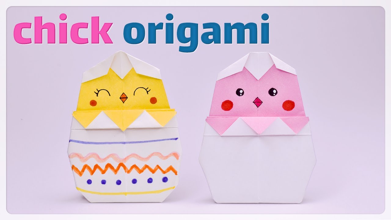 chick origami | how to make origami chick in egg - YouTube