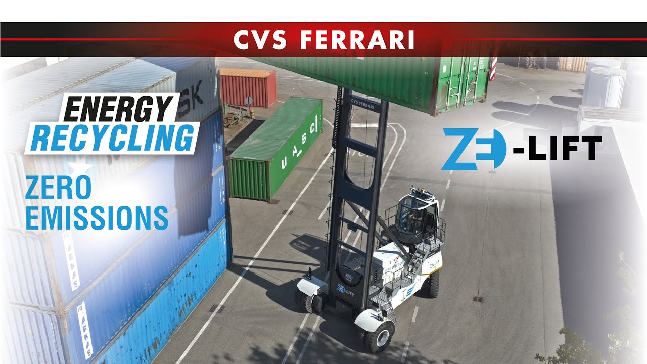 CVS Ferrari Ze_Lift new Electric Empty Container Handlers - YouTube