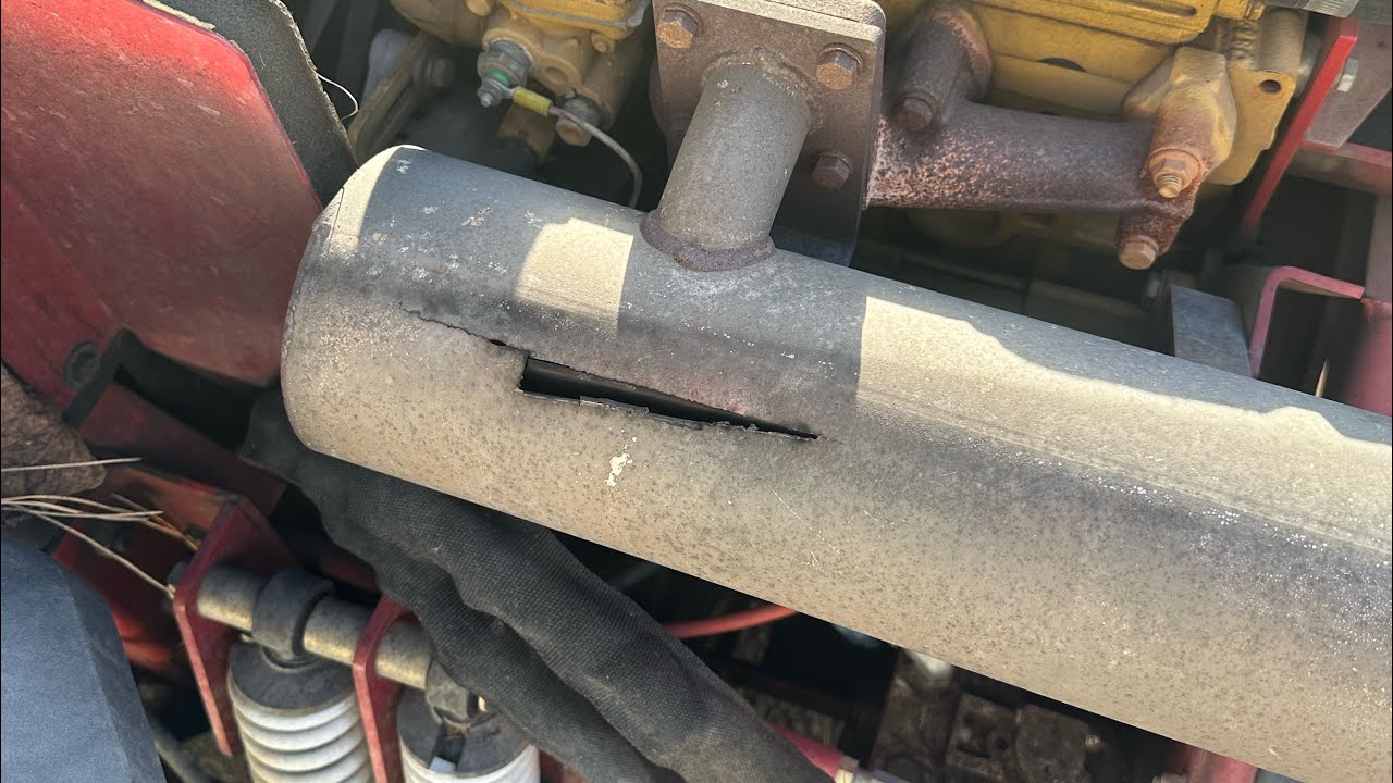 Mower muffler welding repair - YouTube