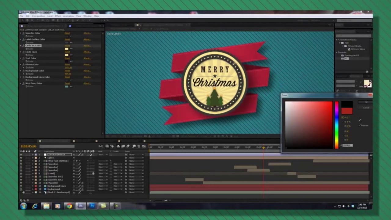 X-Mas Label | After Effects Project Files - Videohive template - YouTube