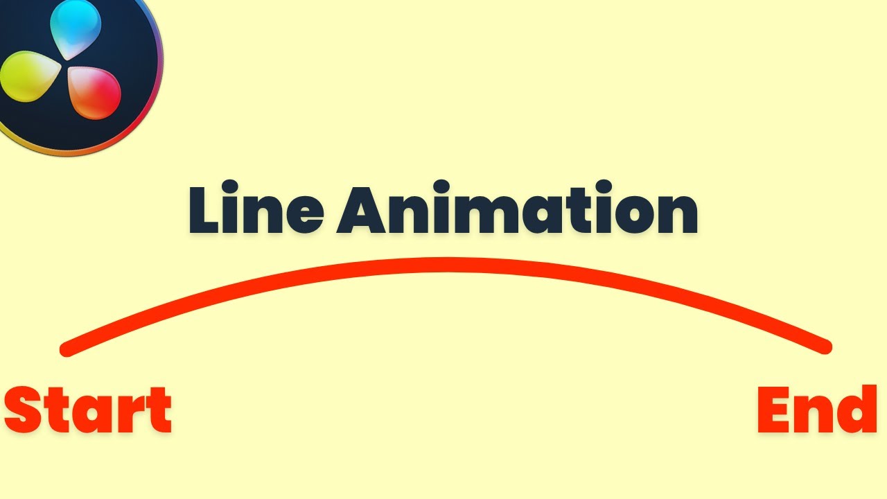 How to create a line animation effect in DaVinci Resolve - YouTube