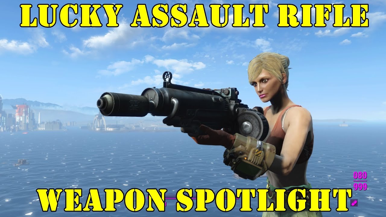 Fallout 4: Weapon Spotlights: Lucky Assault Rifle - YouTube