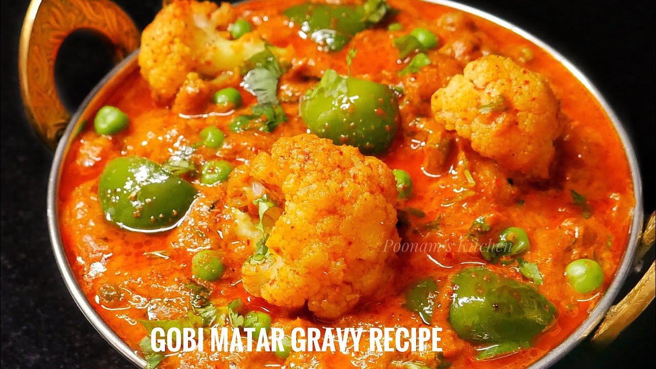Homemade Gobhi Matar Sabji | Cauliflower Mutter Thick curry | गोभी मटर ...