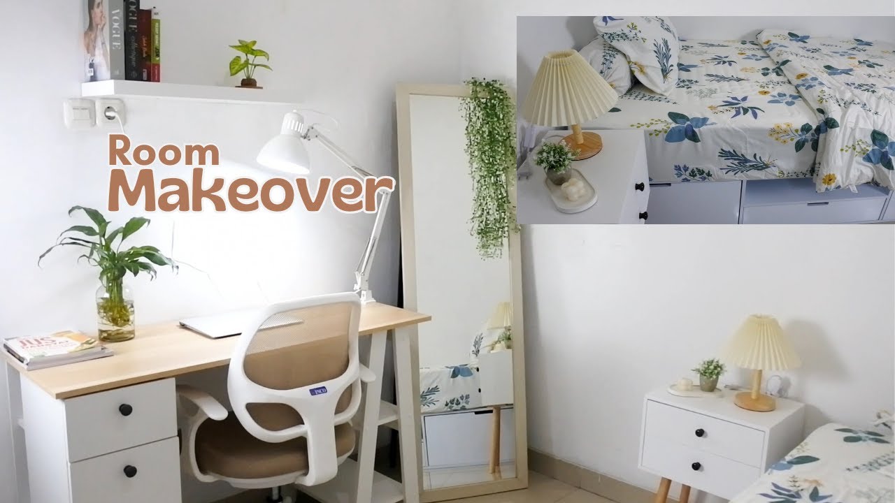 MAKEOVER KAMAR 3X3 JADI AESTHETIC ♡ | EXTREME ROOM MAKEOVER - Decor ...