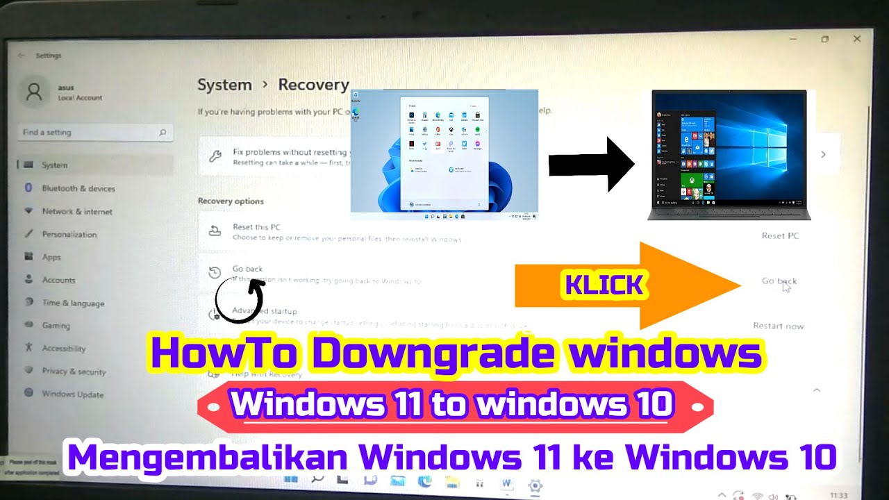 Downgrade windows 11 to windows 10 II Go back windows 10 II Windows 10 ...