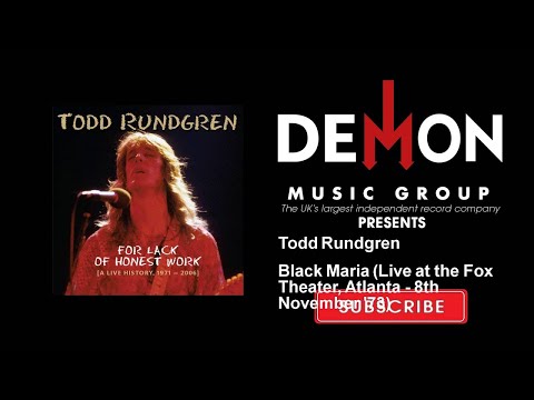 Todd Rundgren - Black Maria (Live at the Fox Theater, Atlanta - 8th November '73)