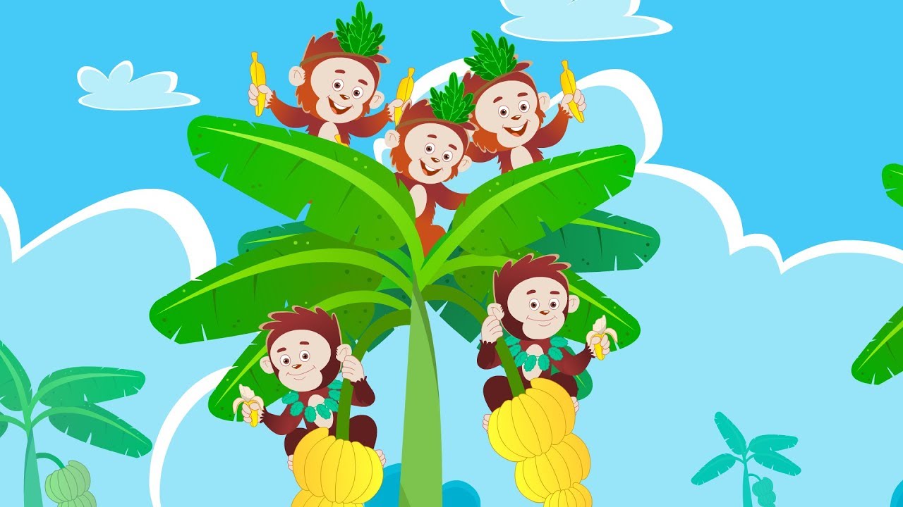 Five Little Monkeys | Nursery Rhymes For Kids | Baby Songs | Children ...
