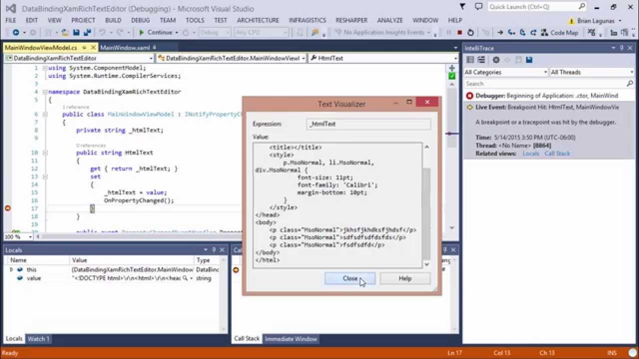 How to Bind Data with the Infragistics XamRichTextEditor - YouTube