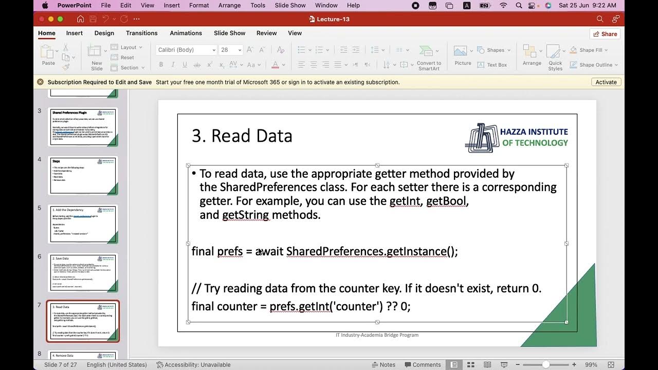8. Data Persistence | Shared Preferences in Flutter | Module 13 Part 1 ...