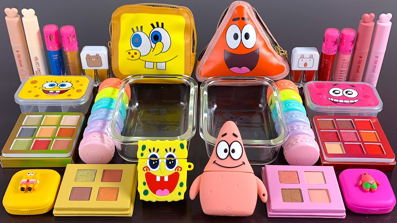 SpongeBob SquarePants & Patrick Star’s Slime | Mixing Makeup,Eyeshadow ...