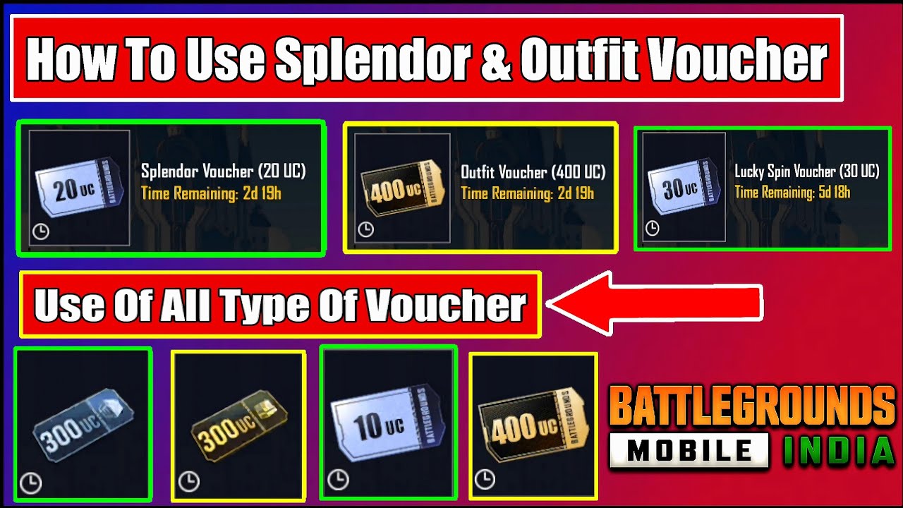 How To Use Splendor Voucher | Use Of All Types Voucher | Lucky Spin ...