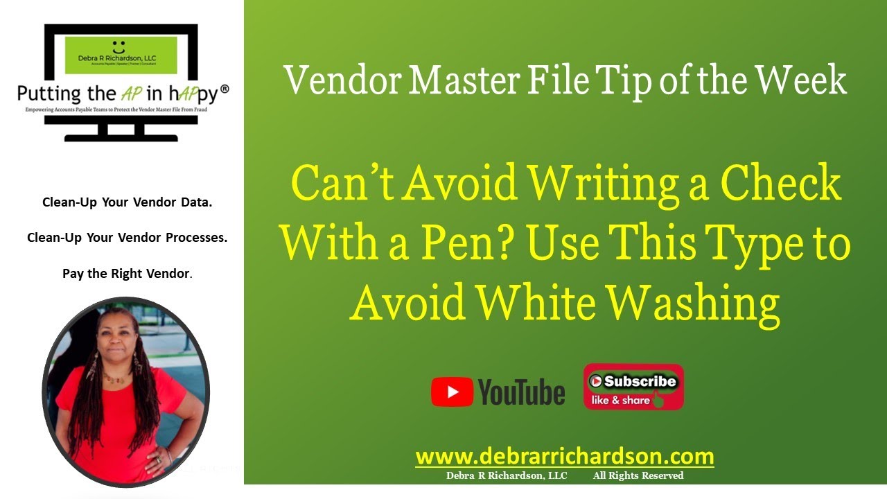 Writing a Check With a Pen? Use This to Avoid White Washing | Vendor ...