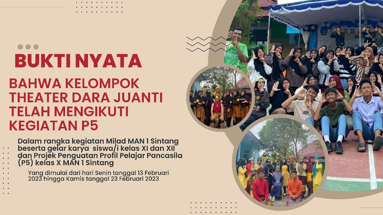 VIDEO P5 MAN 1 SINTANG (TEATER DARA JUANTI) - YouTube