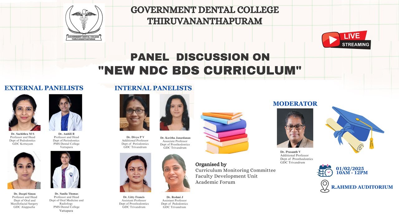 Panel Discussion On " NEW NDC BDS CURRICULUM " LIVE - YouTube