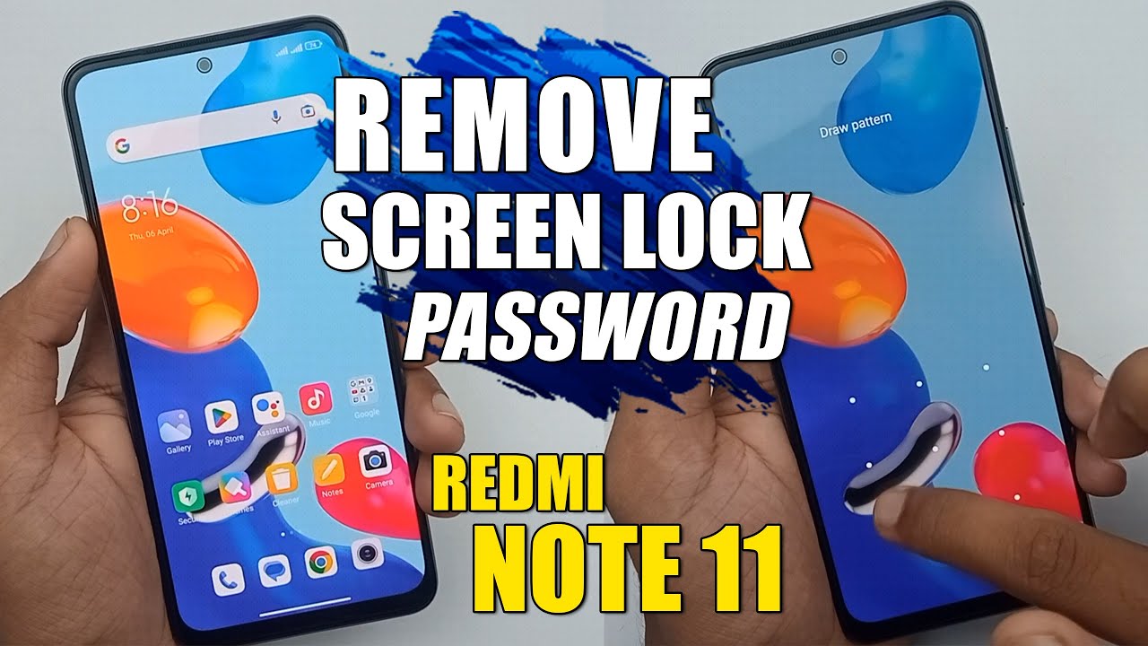 How To Turn Off Remove Screen Lock - Redmi Note 11 - YouTube