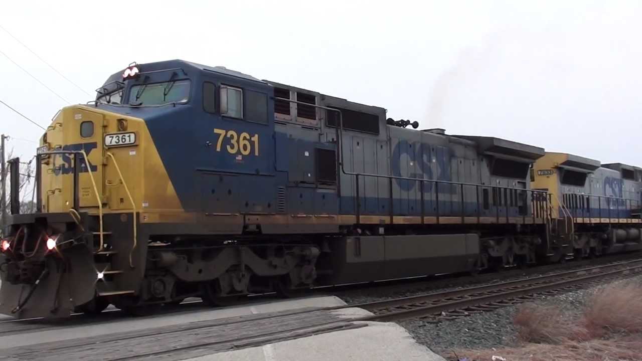 CSX 7361 East Meets NS 8873 West at Whiting, IN - YouTube