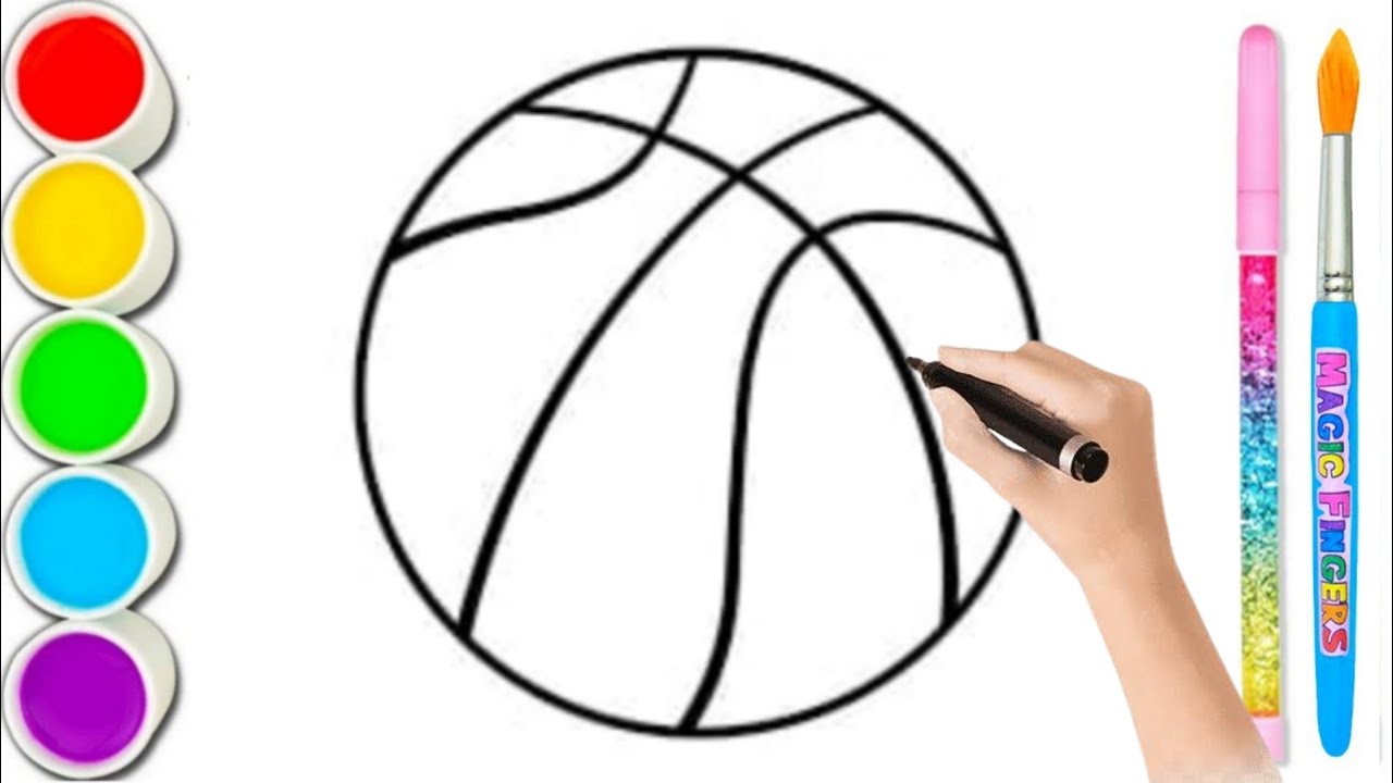 Ball 🏀 Drawing, Painting & Coloring For Kids and Toddlers_ Child Art ...