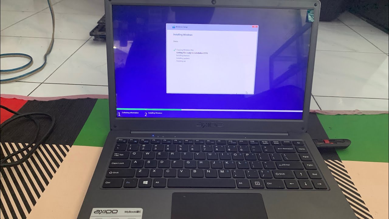 Cara setting bios & instal ulang laptop Axioo MyBook14E - YouTube