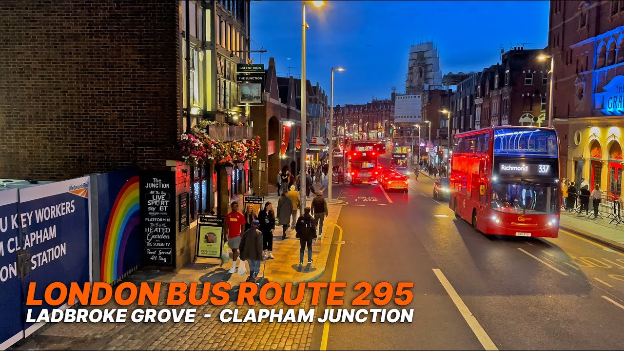 Riding a London double-decker bus from West London to Southwest London ...