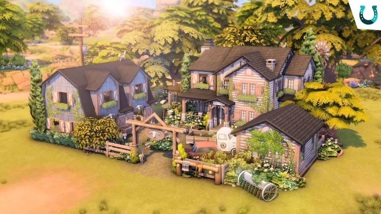 Cozy Family Ranch 🐎// The Sims 4: Horse Ranch // Speed Build // No CC ...