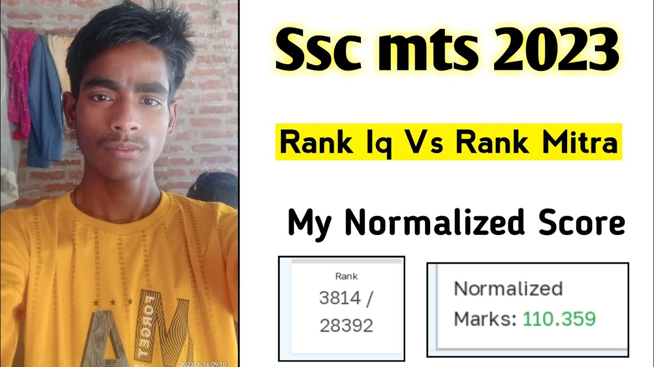 Ssc mts rankiq normalize score 😭 | Rank iq vs Rank mitra | ssc mts cut ...