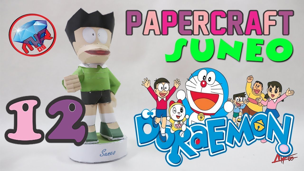 Papercraft Anime karakter Suneo - Serial Anime Doraemon (12) - YouTube