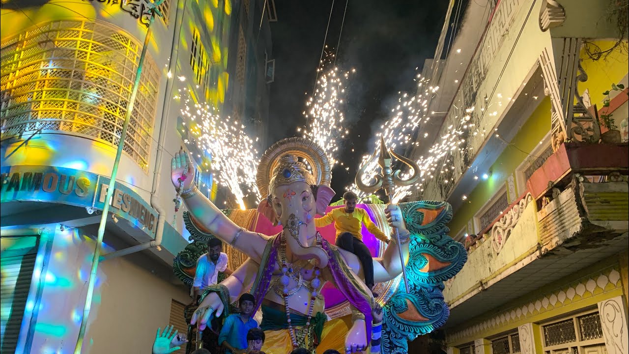 Ganesh Aagman 2021 : Nampally ka Raja 2021 Aagman | Mumbai Ganesh 2021 ...