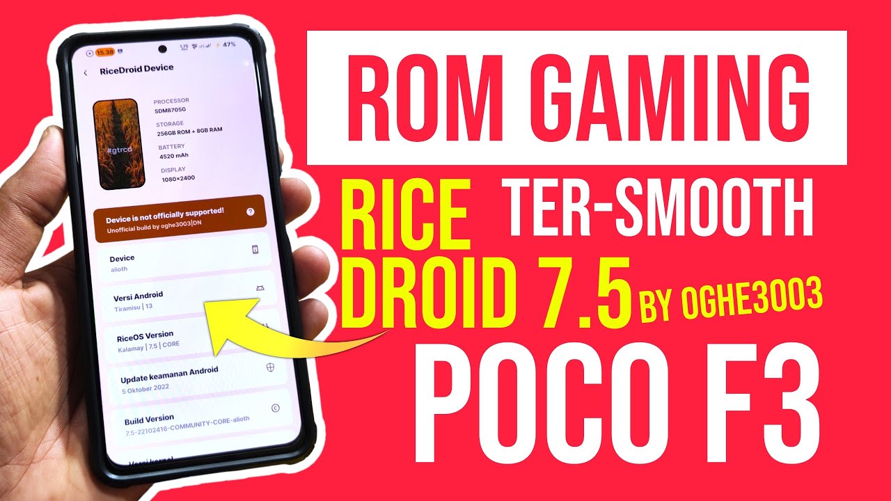 Review ROM GAMING POCO F3 - ricedroid 7.5 Kalamay Poco F3 by OGHE3003 ...