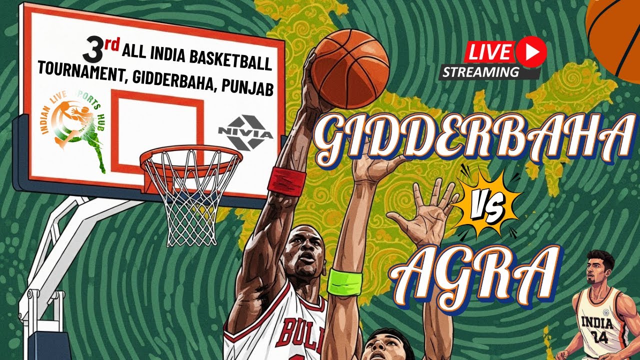 GIDDERBAHA VS AGRA || 3RD ALL INDIA GIDDERBAHA BASKETBALL TOURNAMENT ...