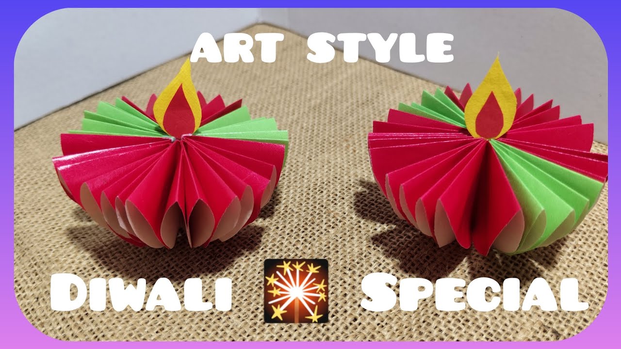Diwali Special Paper Craft l How to make Paper Light l Paper Deeya l ...