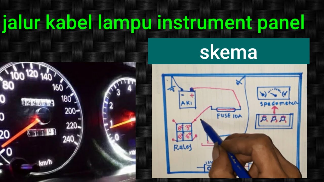 Skema jalur kabel lampu dashboard instrument panel - belajar dasar ...