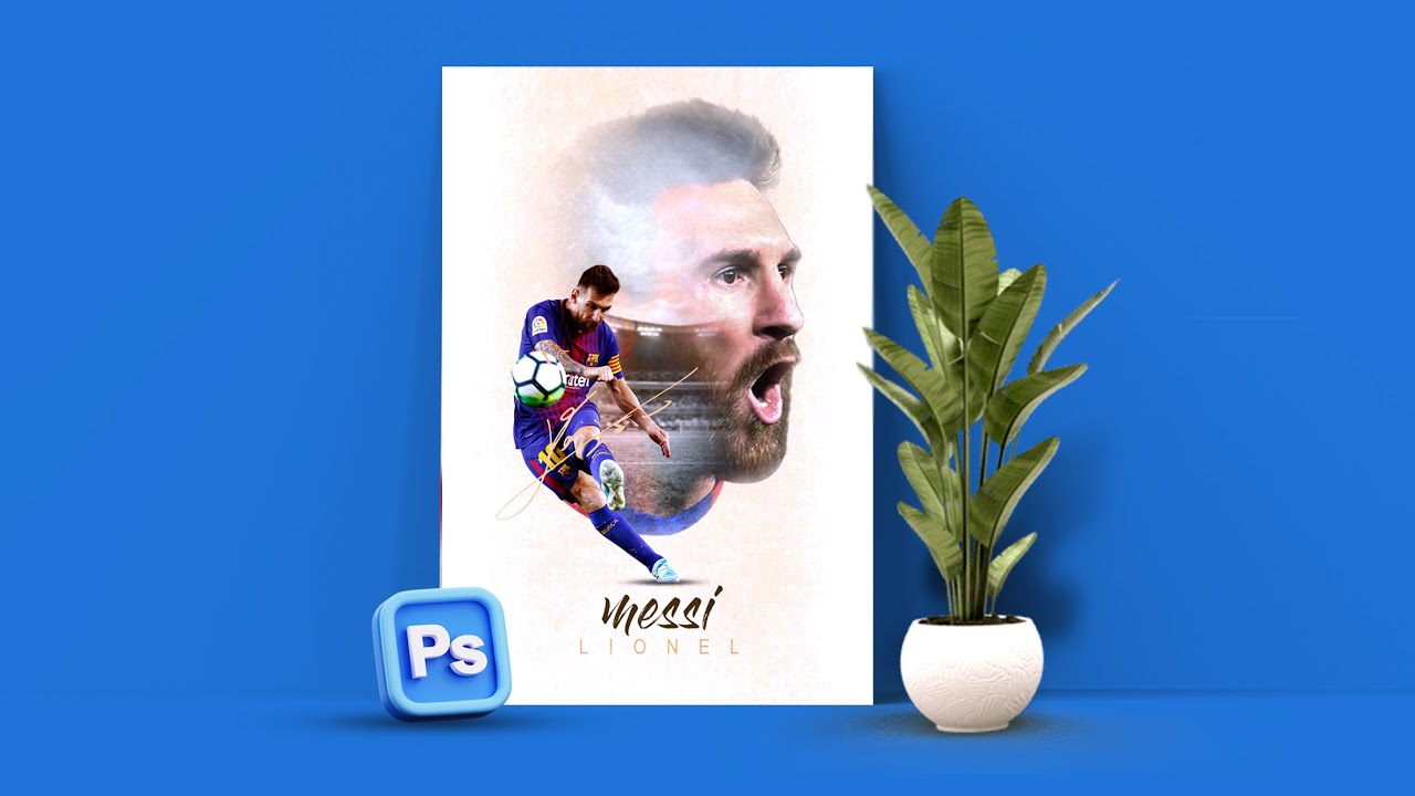 Designing a Legendary Messi Poster in Photoshop! - YouTube