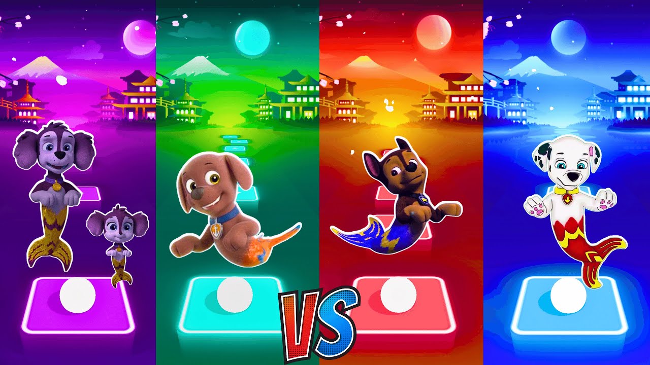 Mer pup VS Zuma mer pup VS Chase mer pup VS Marshall mer pup | Tiles ...