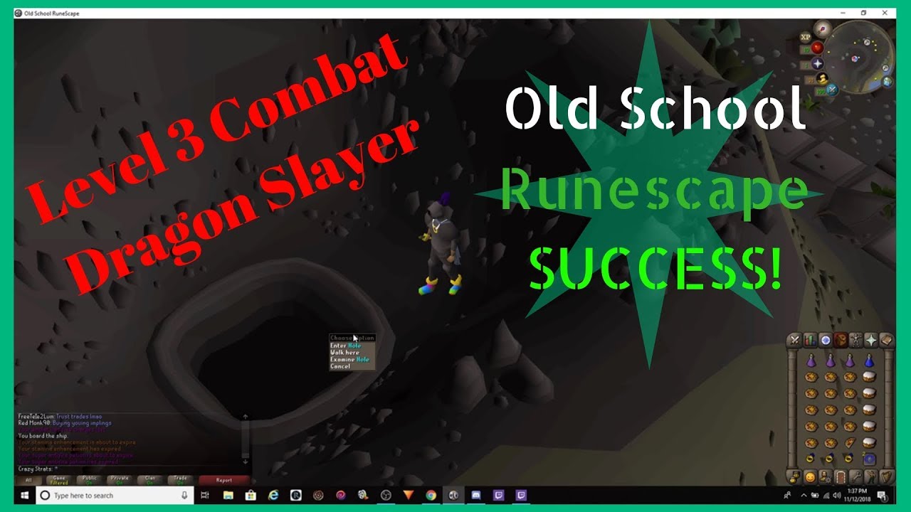 [OSRS] Dragon Slayer Quest Completed At Level 3 Combat! - YouTube