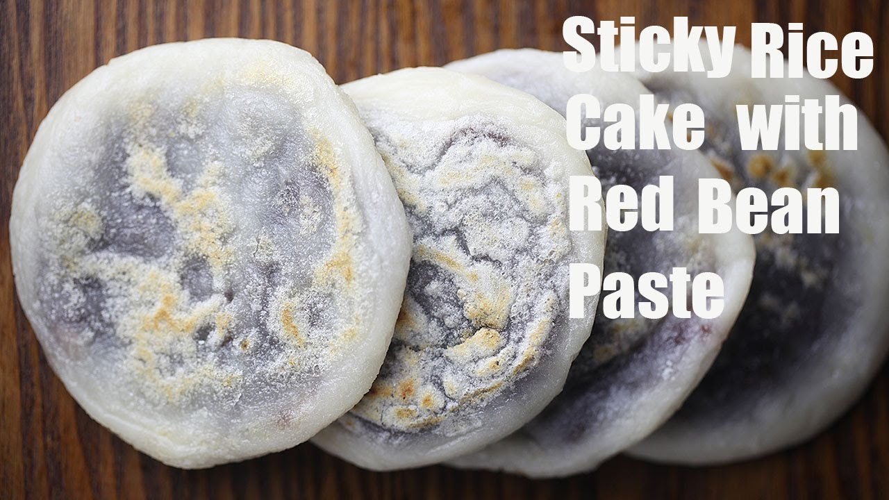 Sticky Rice Cake with Red Bean Paste (糯米红豆沙饼） - Chinese Traditional ...