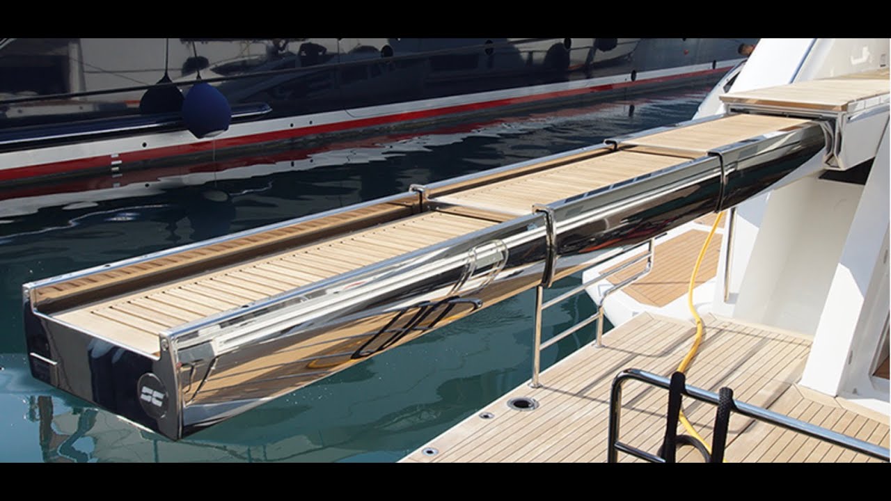 Installing a superyacht Passerelle/Gangway - YouTube