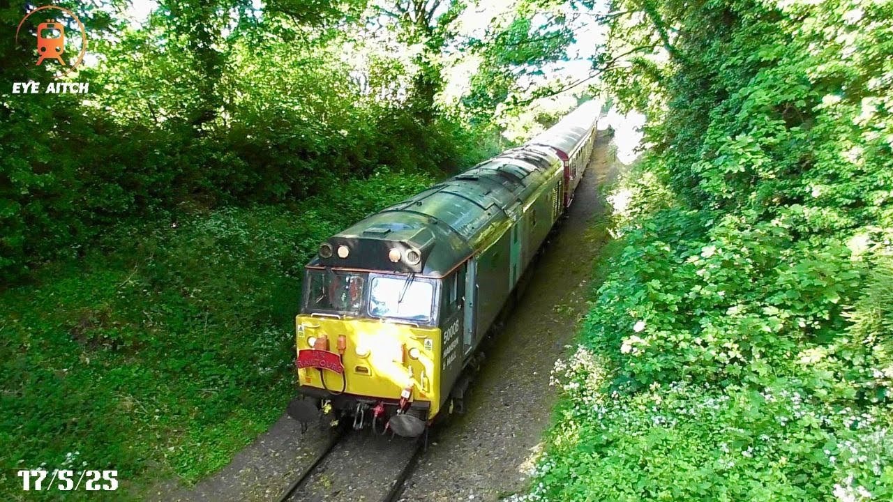 50008 + 4TC set arrive at Chinnor on The Thundering Shed // 17/5/25 ...