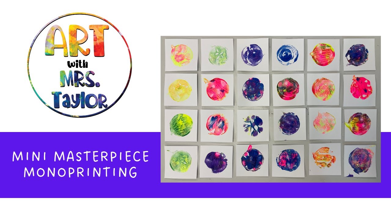 Mini Masterpiece Monoprinting - YouTube