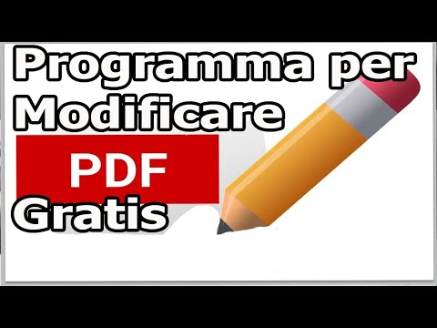 Programma gratuito per modificare file Pdf - YouTube