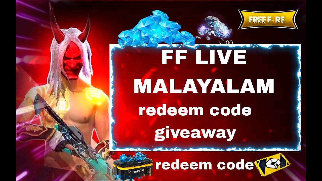 Redeem code Giveaway/ff Live Malayalam / Mr.rozariyo Is Live/ - YouTube