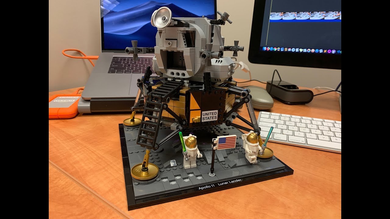 LEGO Moon Landing Time lapse Build | 50th Anniversary - YouTube