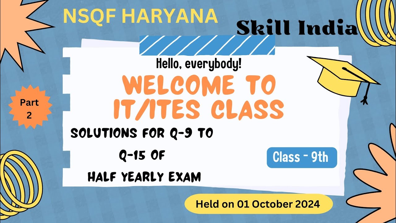 9th class (IT/ ITeS) - solution for long Questions of Half Yearly Exam ...