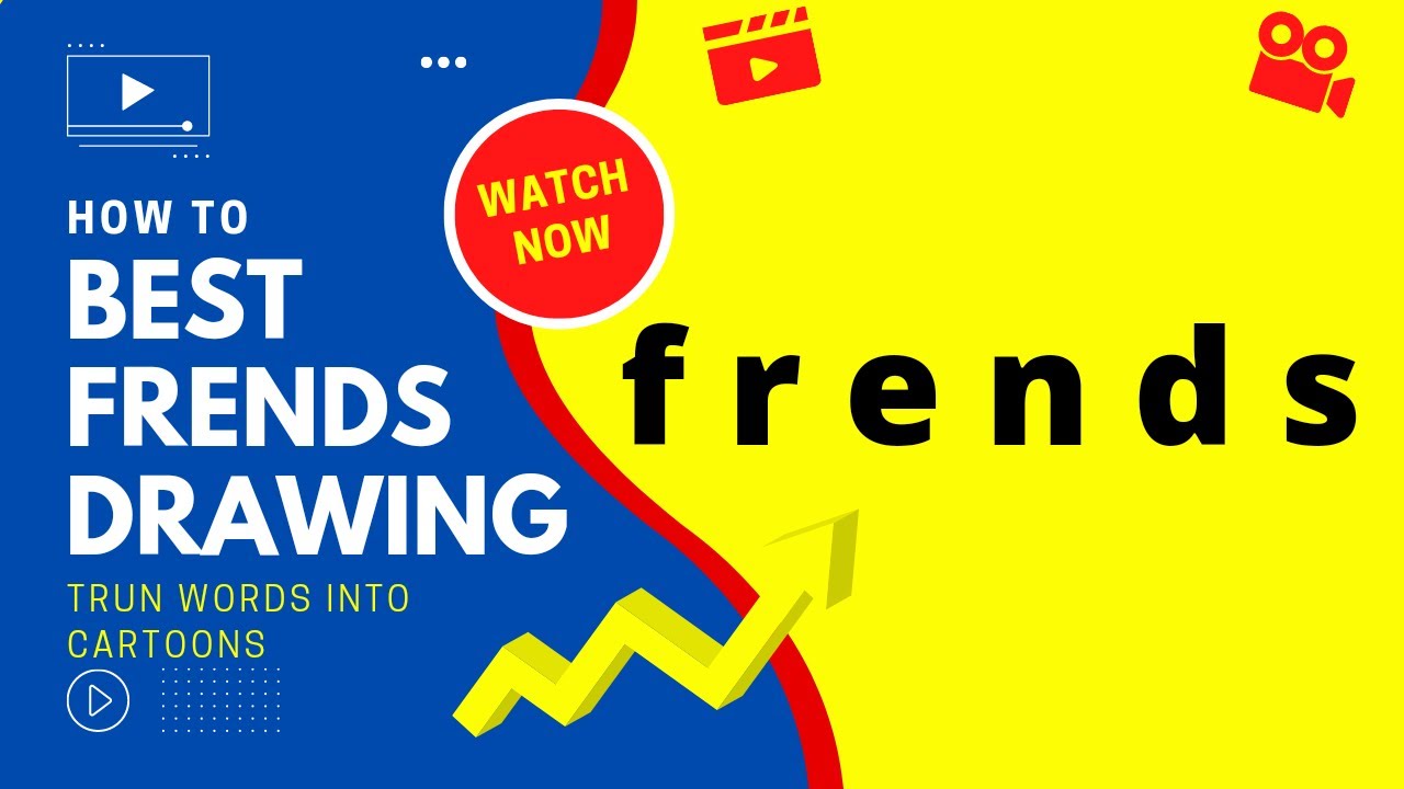Best Frends drawing easy | How To Turn Words Into Cartoons | Enjoy art ...