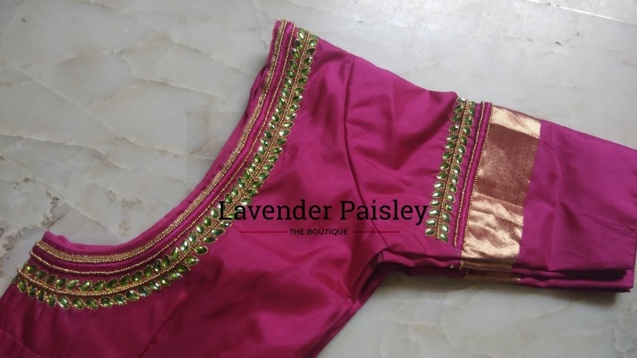 Simple stone work blouse|LP-12 - YouTube