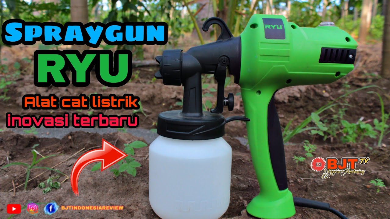 review dan tes Alat Cat RYU Mantap - spray gun Elektrik RYU RSE 800 ...