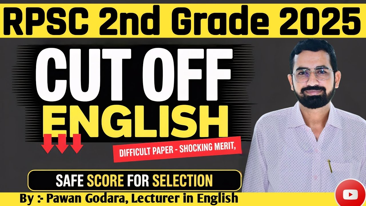 RPSC 2nd Grade English 2025 Cut off । Second Grade English Final Merit ...